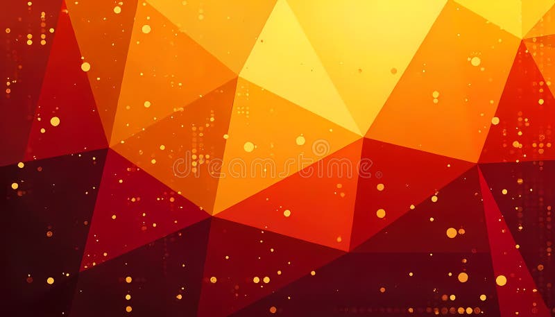 Abstract Geometric Pattern with Triangles in Red, Orange, and Yellow ...