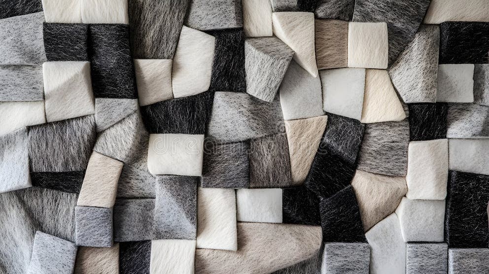 Abstract Geometric Pattern of Various Fur Textures Stock Illustration ...