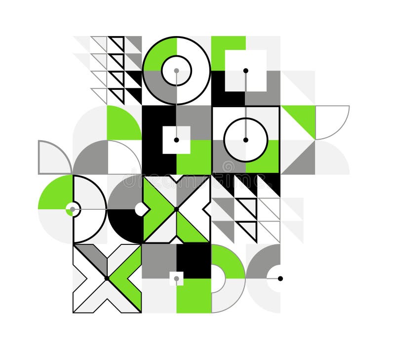 Abstract Geometric Pattern Vector Background Isolated, Tech Style ...