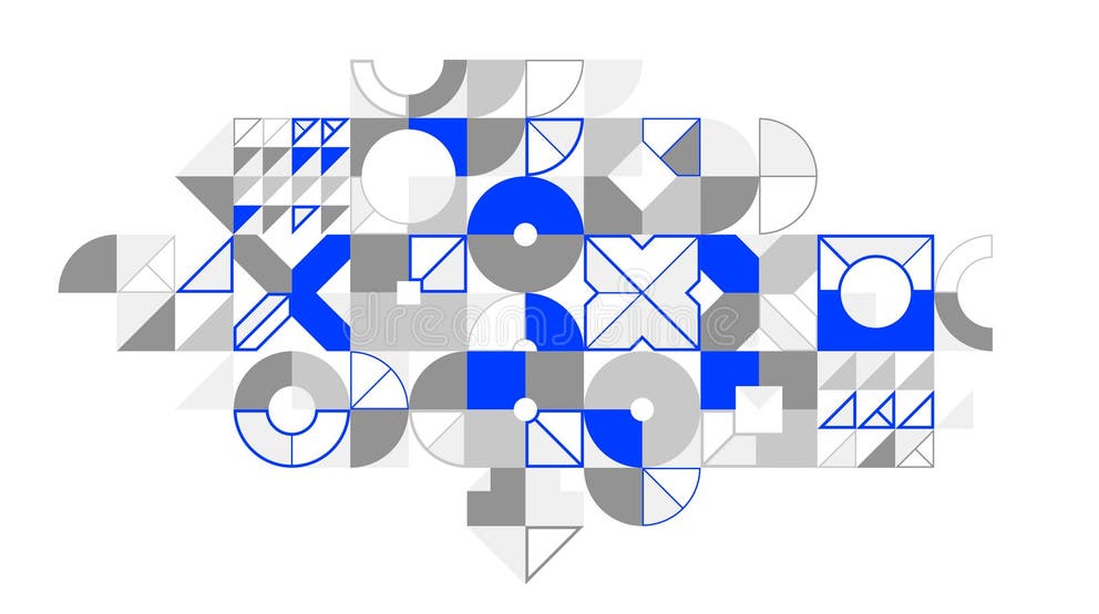 Abstract Geometric Pattern Vector Background Isolated, Tech Style ...