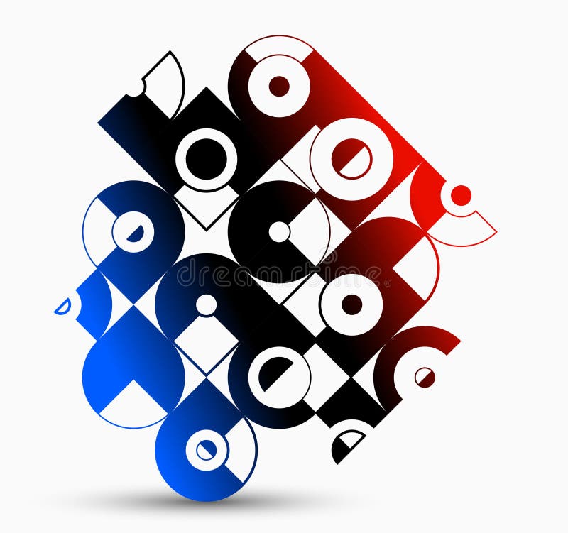 Abstract Geometric Pattern Vector Background Isolated, Tech Style ...