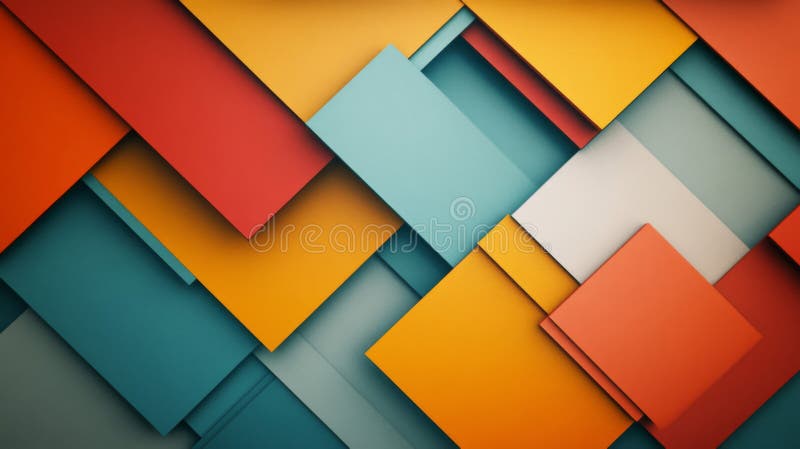 Abstract Geometric Pattern with Vibrant Color Palette Stock ...