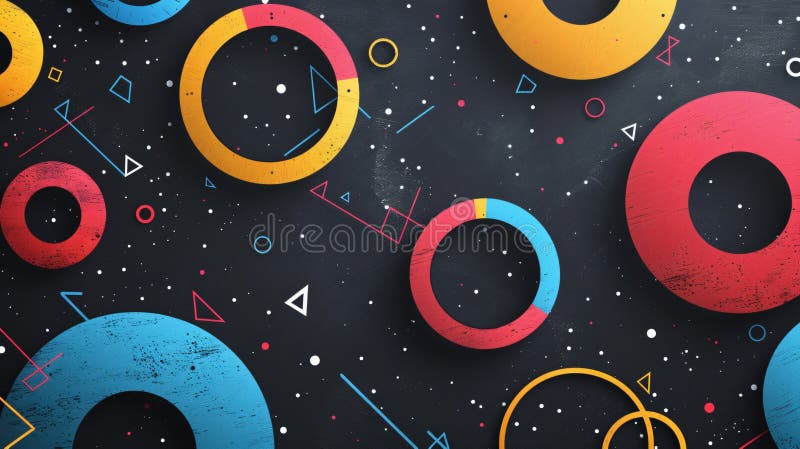 Abstract Geometric Pattern with Vibrant Colors Stock Illustration ...