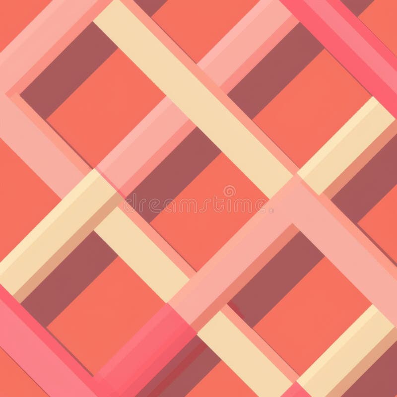Abstract Geometric Pattern in Warm Colors Stock Illustration ...