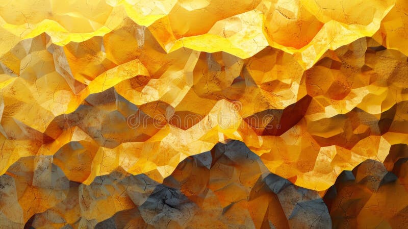 Abstract Geometric Pattern with Warm Yellow and Brown Hues, Creating a ...