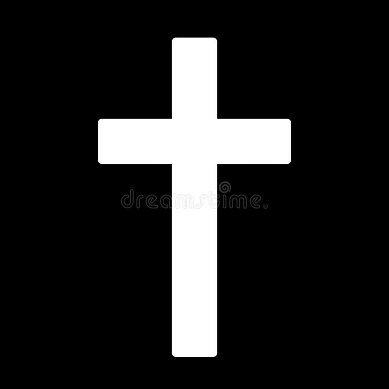 Abstract Geometric Pattern with White Christian Cross. Silhouette of ...