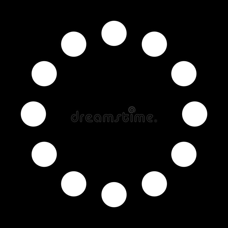 Abstract Geometric Pattern with White Circles. Silhouette of Gobos ...