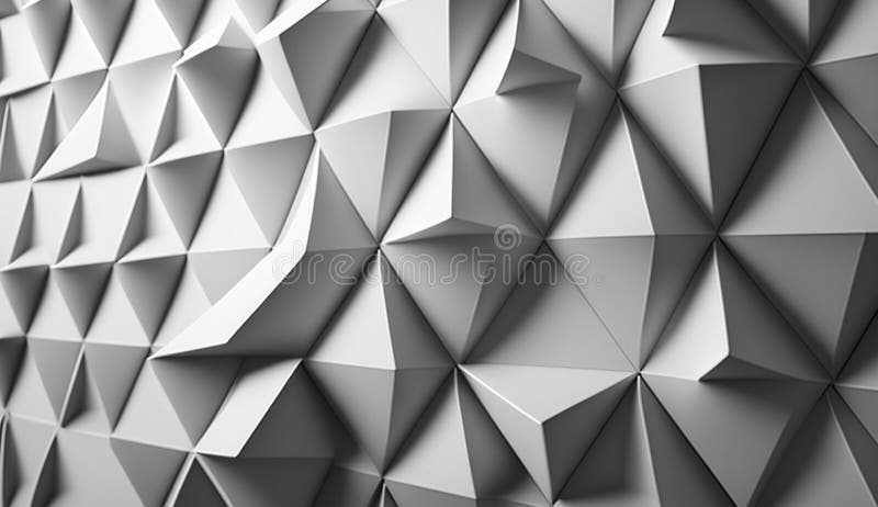 Abstract Geometric Pattern: White Triangular Forms Stock Illustration ...