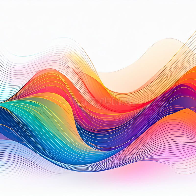 Abstract Geometric Patterns in Bold, Contrasting Colors on White ...