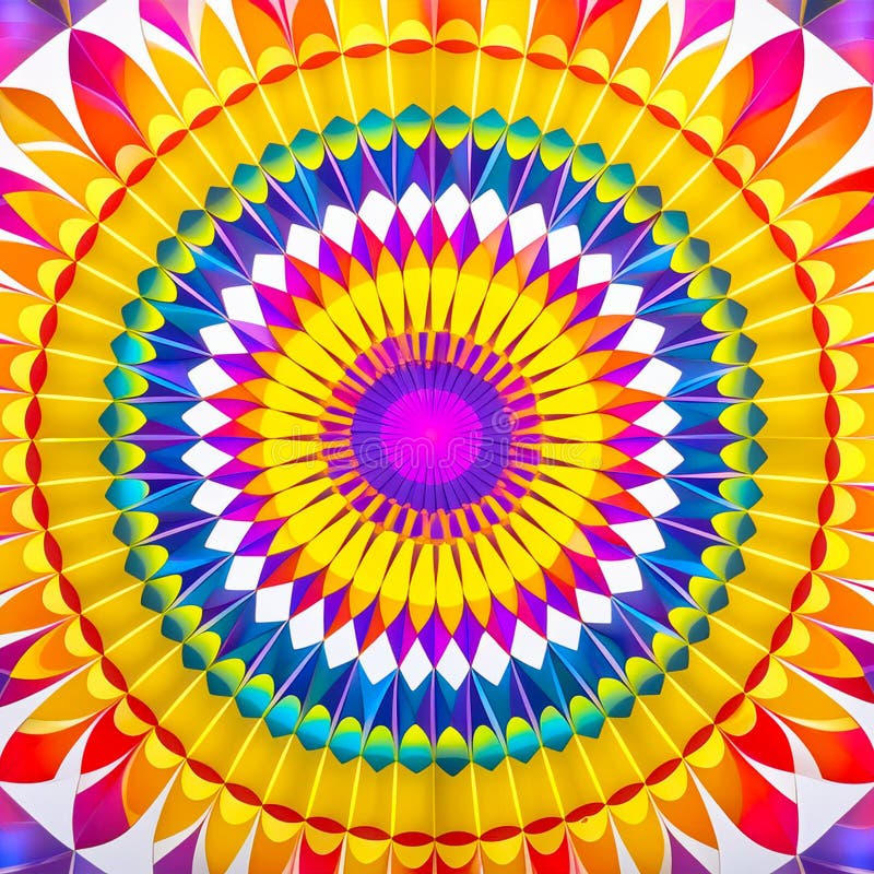 Abstract Geometric Patterns in Bold, Contrasting Colors on White ...