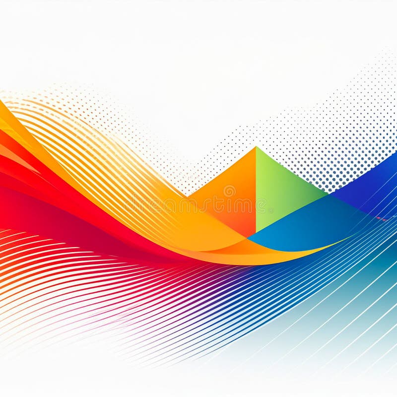 Abstract Geometric Patterns in Bold, Contrasting Colors on White ...