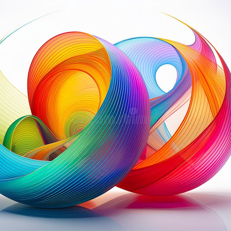 Abstract Geometric Patterns in Bold, Contrasting Colors on White ...