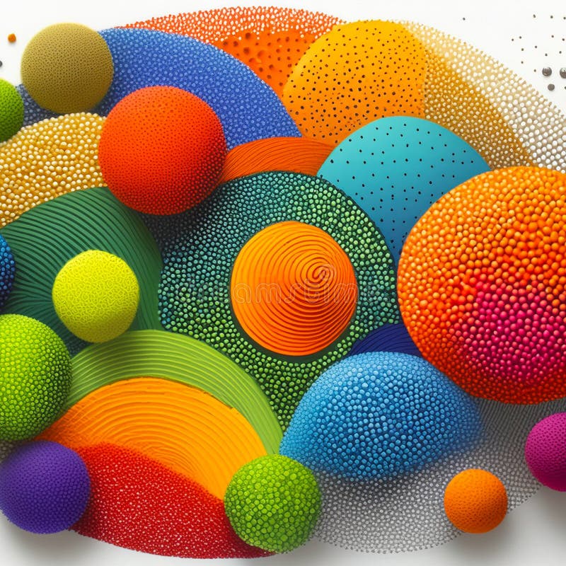 Abstract Geometric Patterns in Bold, Contrasting Colors on White ...