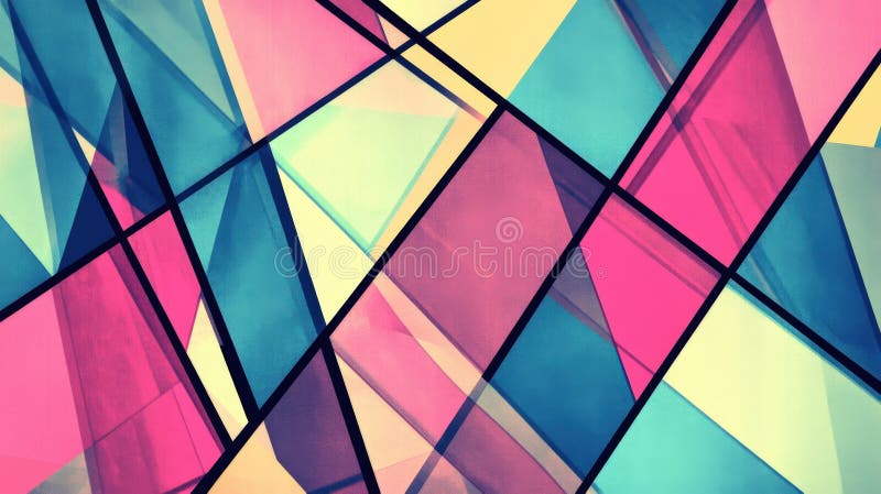 Abstract Geometric Patterns in Vibrant Colors Create Visual Depth Stock ...