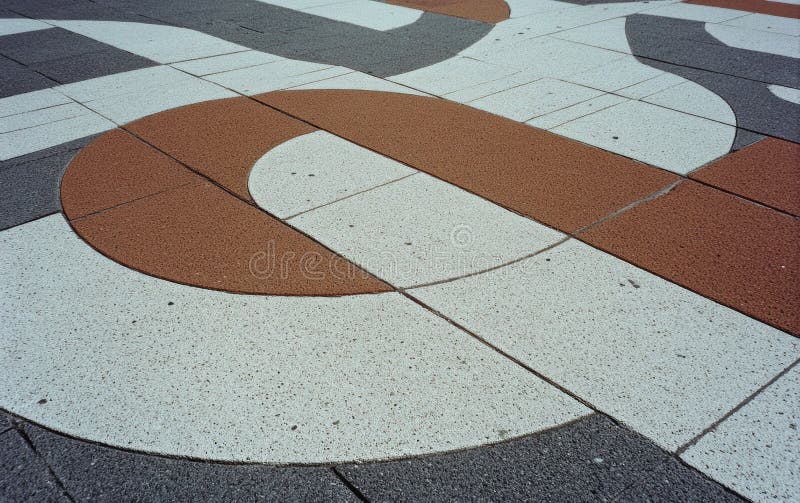Abstract Geometric Pavement Texture Brown White Stock Illustration ...
