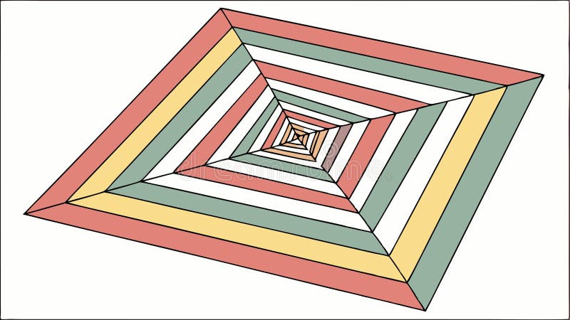 Abstract Geometric Perspective Vector Pattern, Optical Illusion Art ...