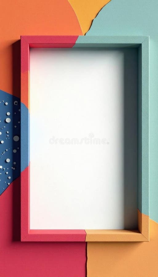 Abstract Geometric Photo Collage Frame Mockup , Illustration, Photo ...