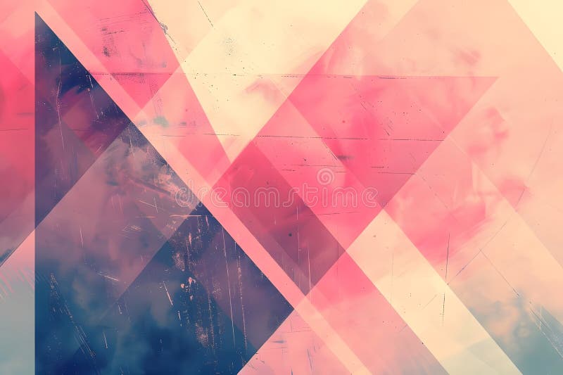 Abstract Geometric Pink and Blue Triangle Pattern Design, a Visual ...