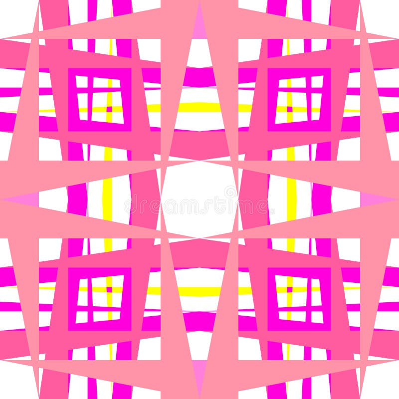 Abstract Geometric Pink Shapes Stock Vector - Illustration of black ...