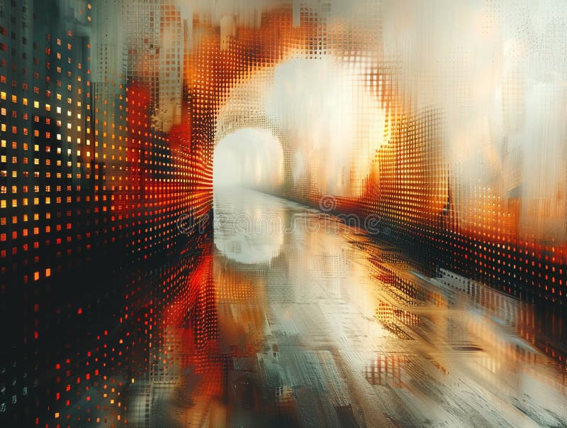 Abstract Geometric Pixel Art for Modern Decor Sharp Angles and Forms ...