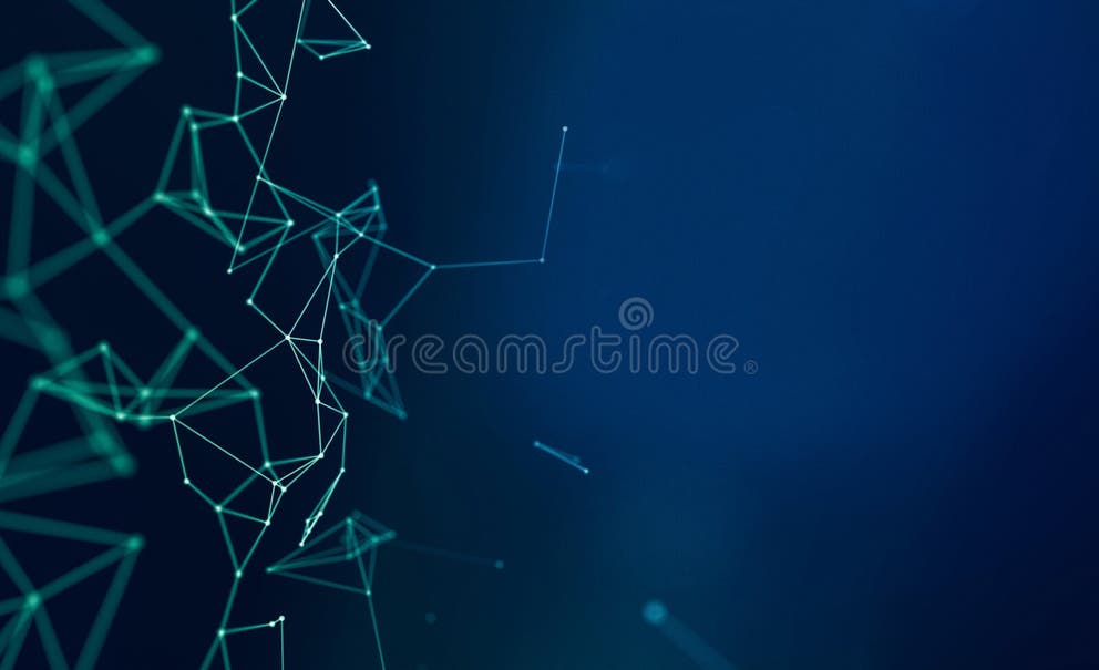 Abstract Geometric Plexus With Triangular Cells Connecting Dots