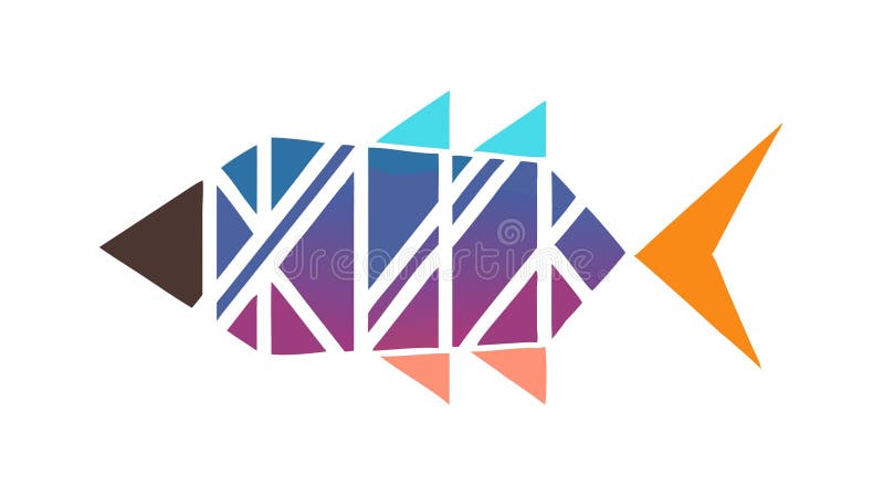 Abstract Geometric Polygon Fish Illustration Vector, Modern Aquatic ...
