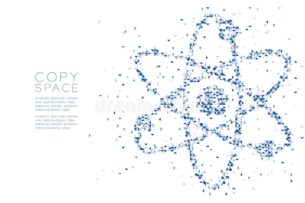 Abstract Geometric Polygon Square Box and Triangle Pattern Atom Symbol ...