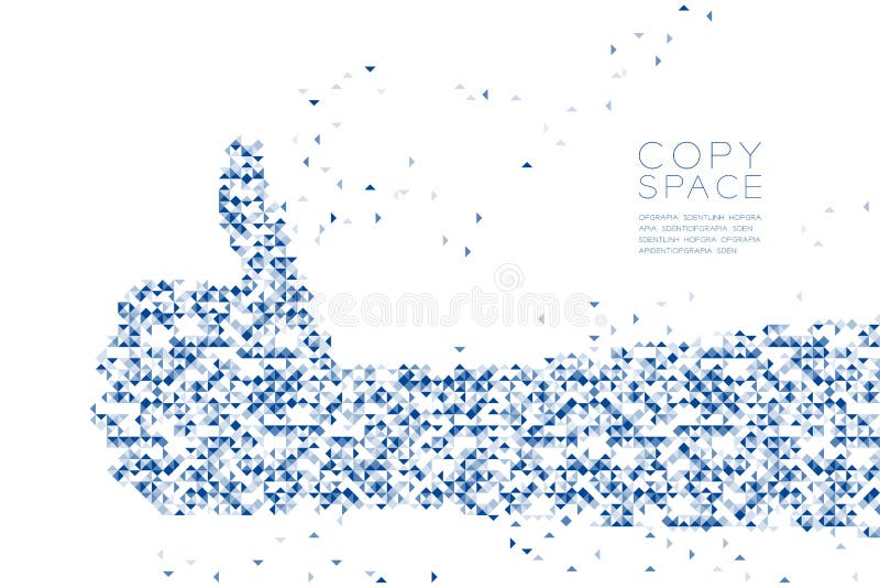 Abstract Geometric Polygon Square Box and Triangle Pattern Hand Thumb ...