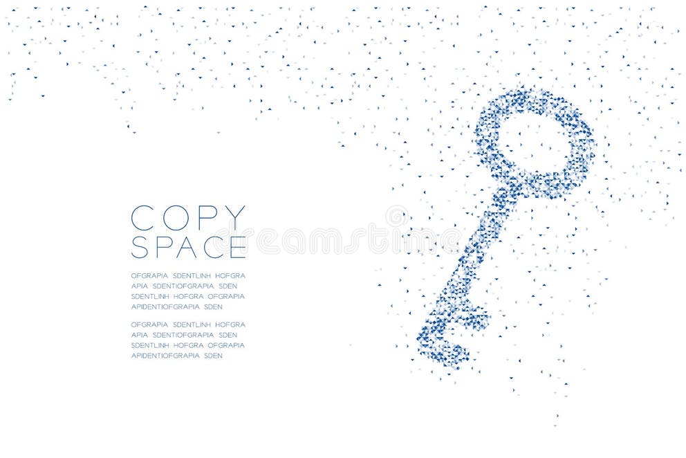 Abstract Geometric Polygon Square Box and Triangle Pattern Key Shape ...