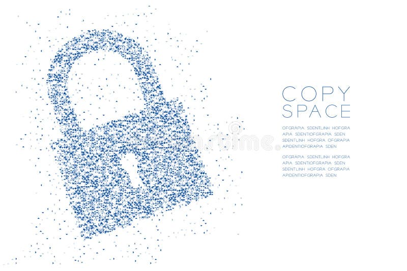 Abstract Geometric Polygon Square Box and Triangle Pattern Lock Shape ...