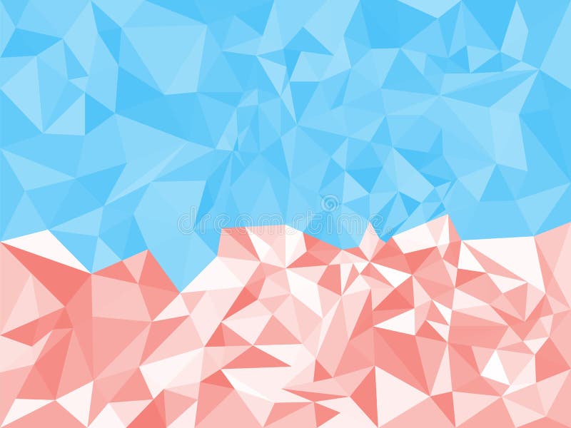 Abstract Geometric Polygonal Red and Blue Texture. Triangles. Vector ...