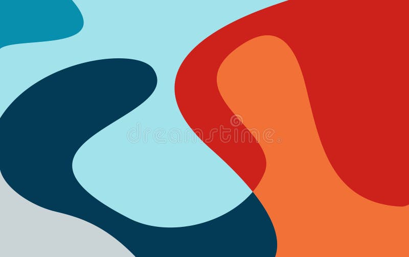 Abstract Geometric Pop Art Background with Wave Pattern. Flat Fun Color ...