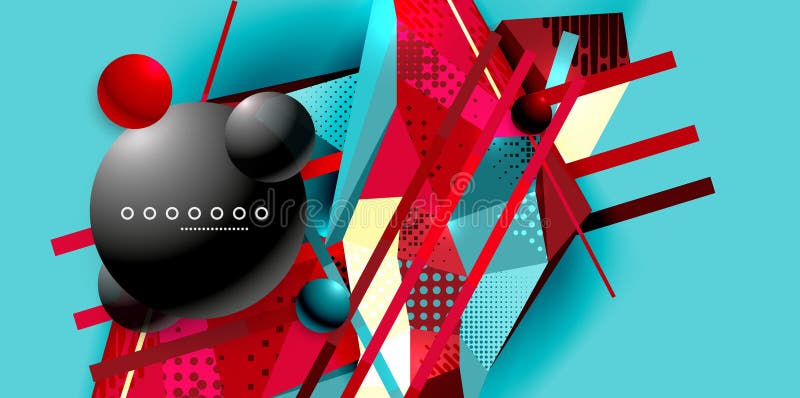 Abstract Geometric Poster Created with Polygonal Triangle Elements ...