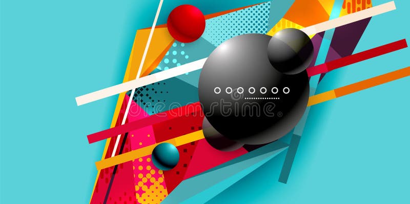 Abstract Geometric Poster Created with Polygonal Triangle Elements ...