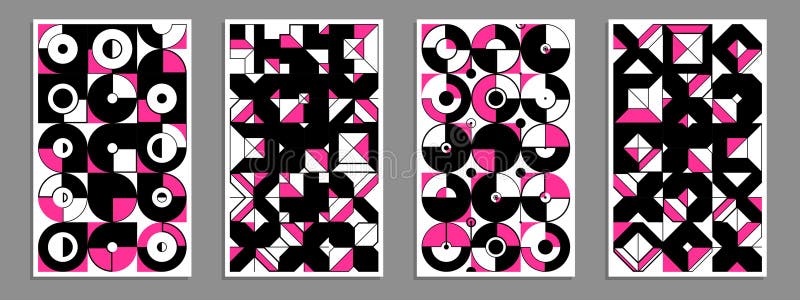 Abstract Geometric Posters and Covers Set, Vector Background Pattern ...