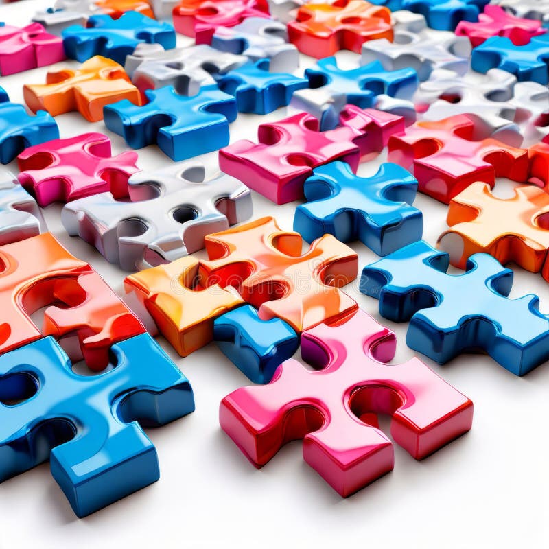 Abstract Geometric Puzzle Pattern a Pattern of Interlocking Gem Stock ...