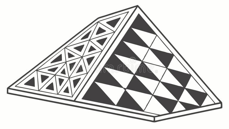 Abstract Geometric Pyramid Design, Modern Architectural Form, Vector ...