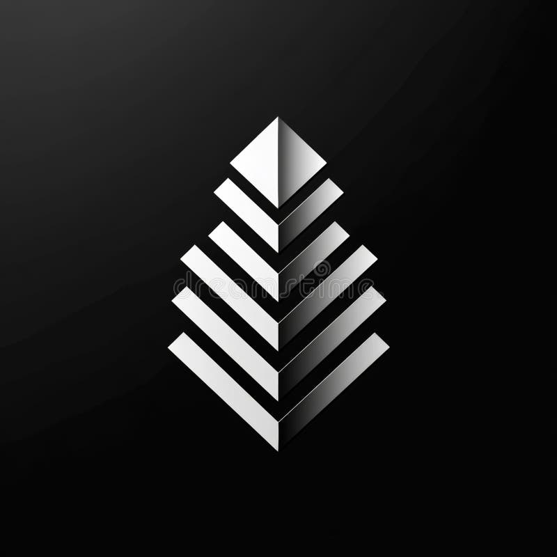 Abstract Geometric Pyramid Shape Design Stock Illustration ...