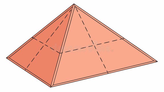 Abstract Geometric Pyramid Structure Wireframe Vector Illustration ...