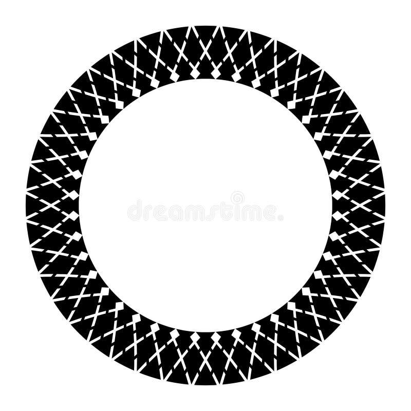 Abstract Geometric Radial Circle Pattern for Decorative Round Frame ...