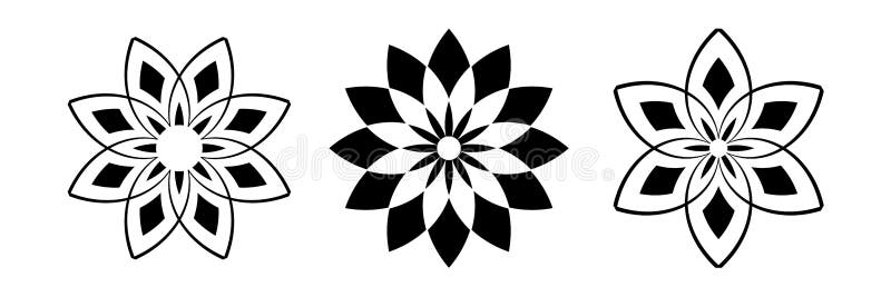 Abstract Geometric Radial Circle Patterns. Design Elements Set Stock ...