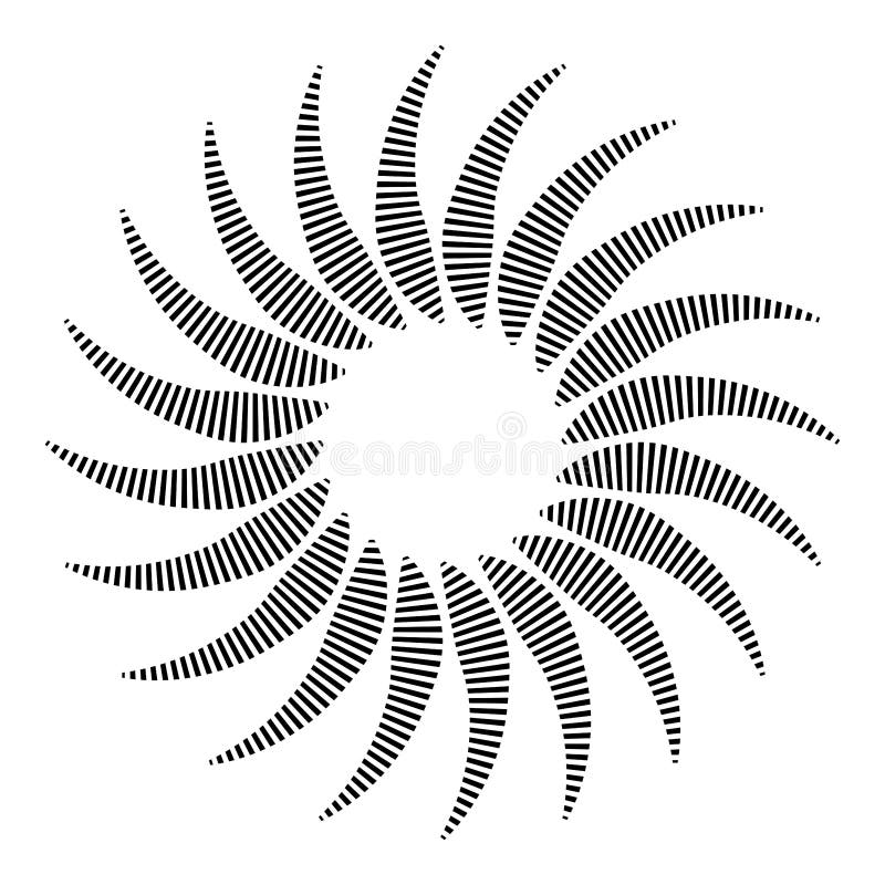 Abstract Geometric Radial, Radiating Element. Abstract Mandala, Motif ...