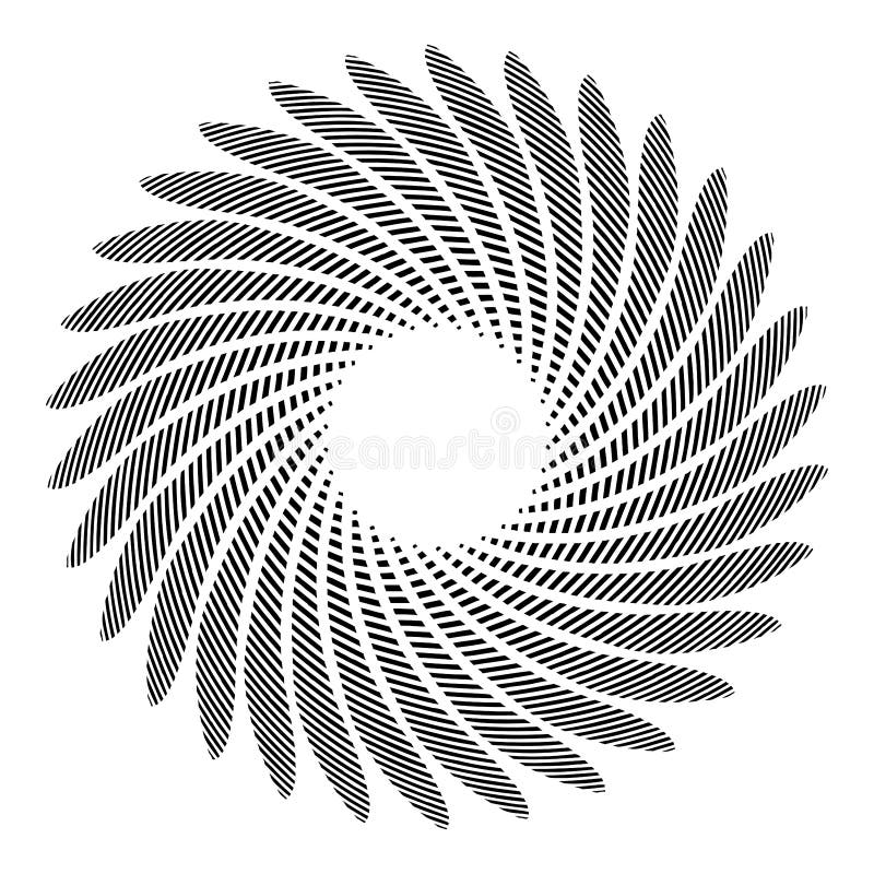 Abstract Geometric Radial, Radiating Element. Abstract Mandala, Motif ...