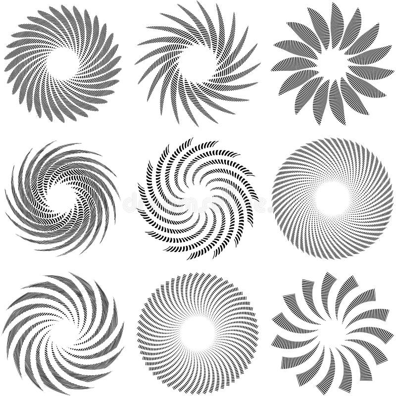 Abstract Geometric Radial, Radiating Element. Abstract Mandala, Motif ...