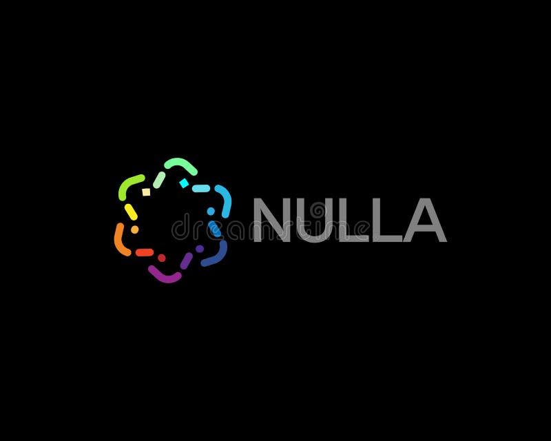 Abstract Geometric Rainbow Flower Logo. Universal Science Atom Tech ...