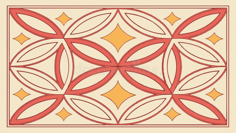 Abstract Geometric Rectangular Pattern, Like a Rug or Tile Vector ...