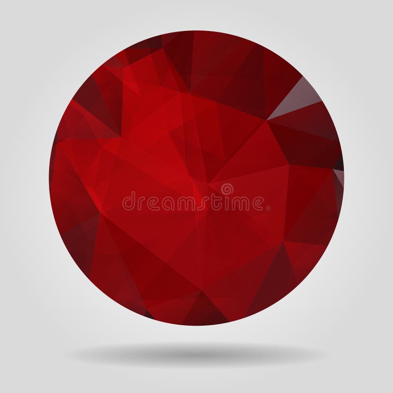 Abstract Geometric Red Circular Shape from Triangular Faces for Stock ...