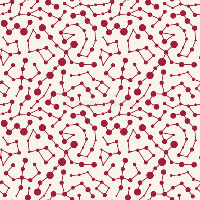 Abstract Geometric Red Deco Stars Constellation Pattern Stock Vector ...