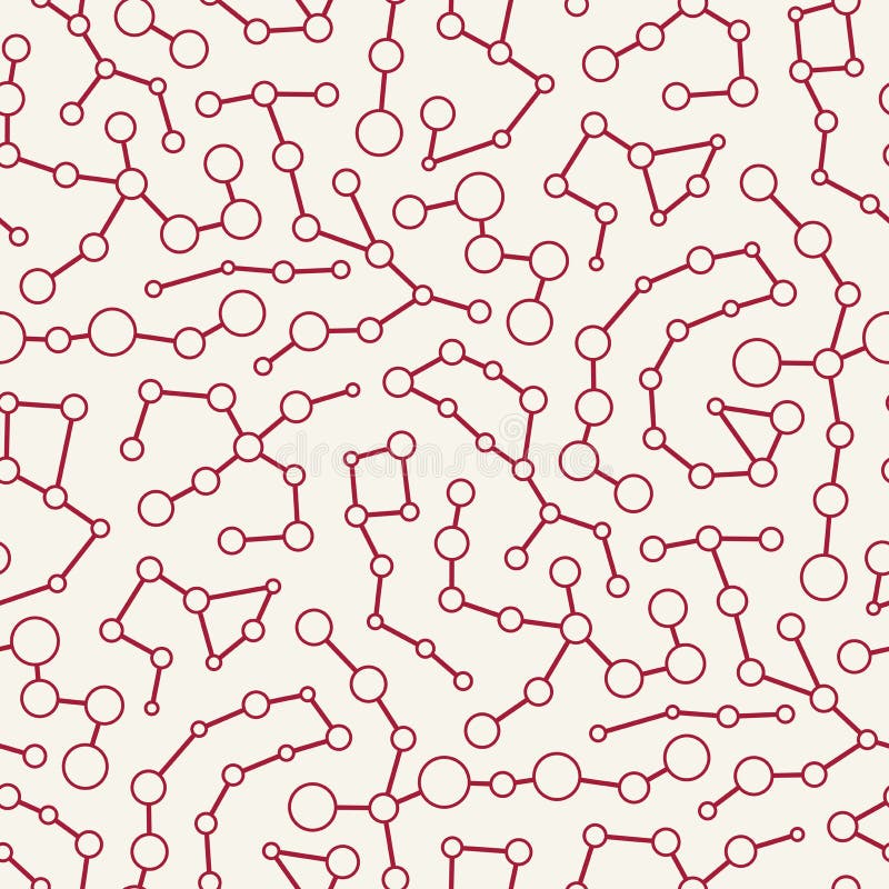 Abstract Geometric Red Deco Stars Constellation Pattern Stock Vector ...