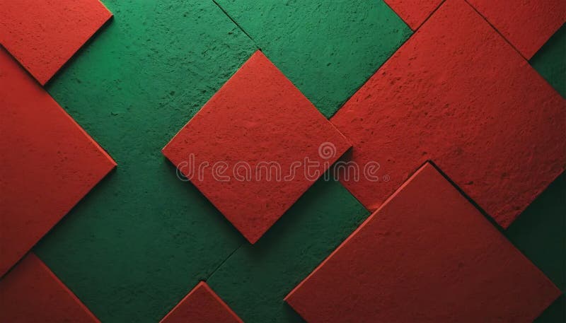 Abstract Geometric Red and Green Pattern Background - Modern Design ...